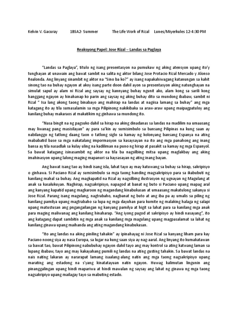 Jose Rizal Landas Sa Paglaya