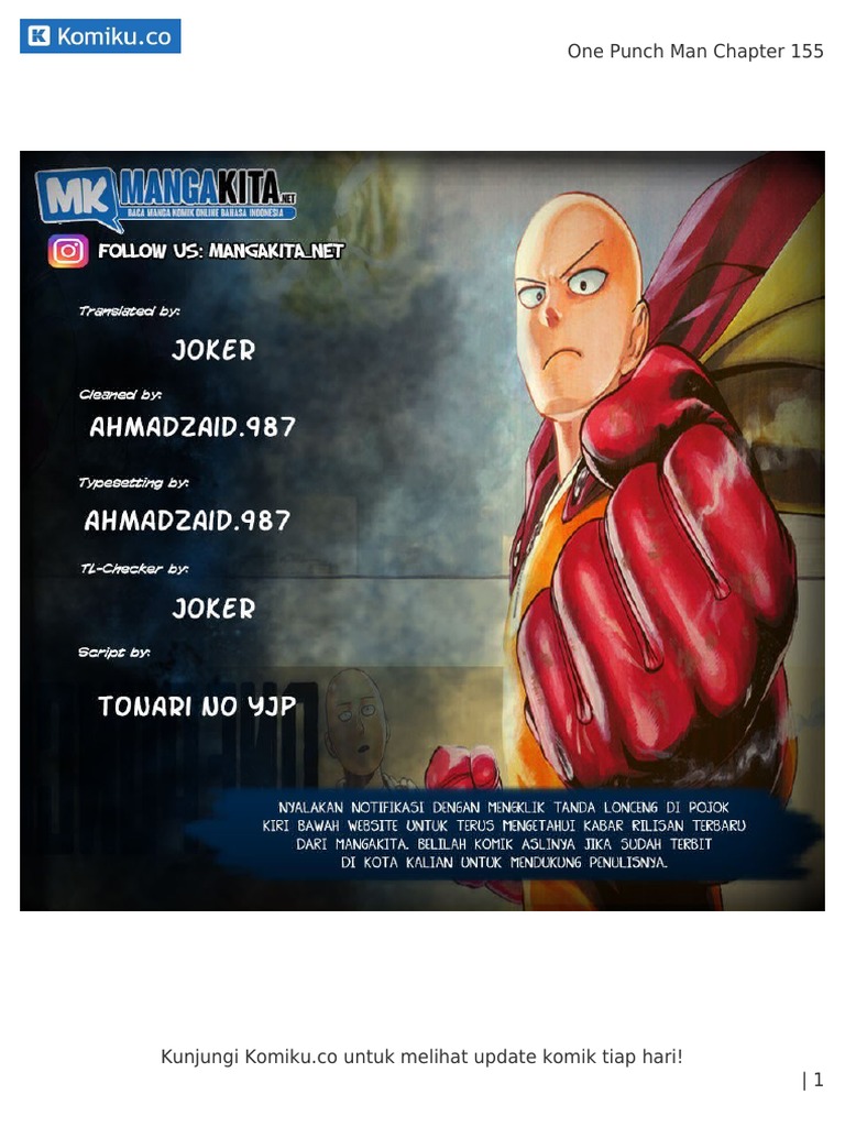 One Punch Man Chapter 155 Update | PDF
