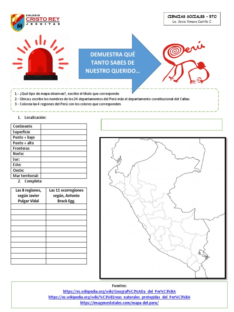 1 Mapa Mudo Del Peru | PDF