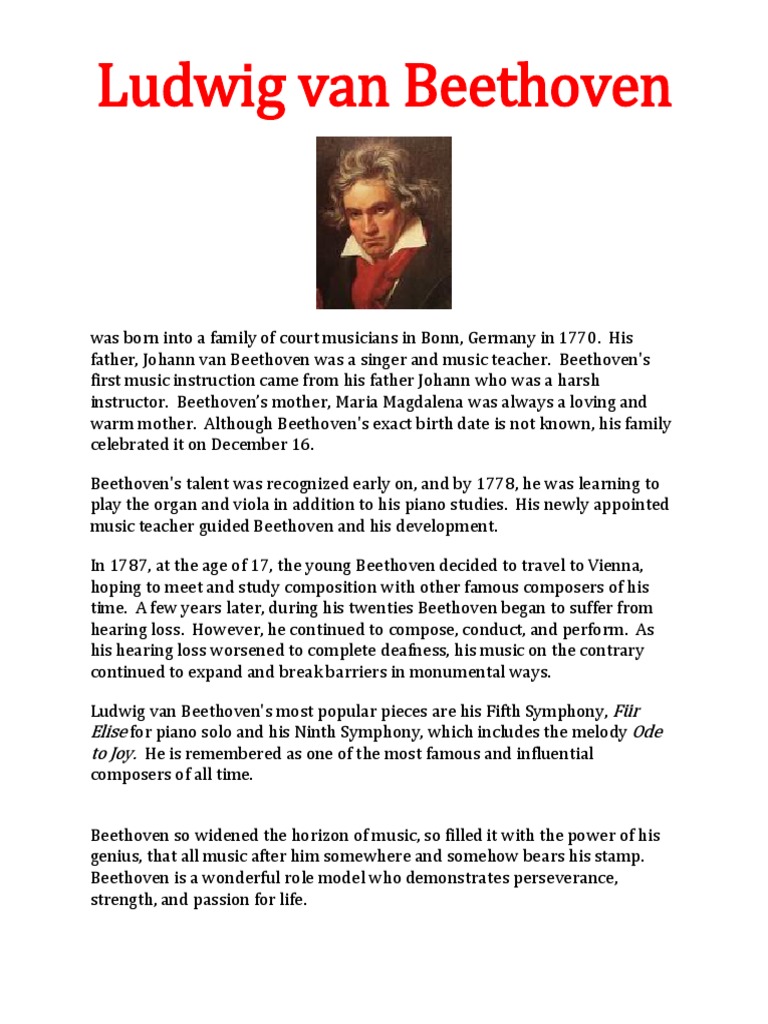 Beethoven: Life and Legacy Overview | PDF