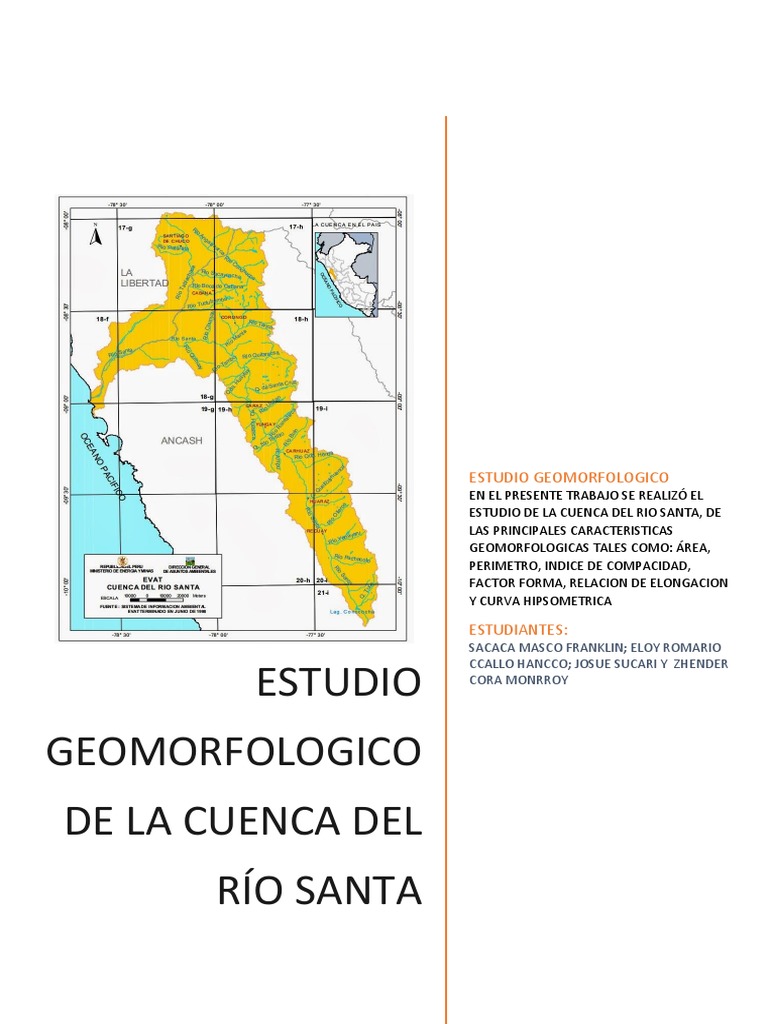 Estudio Geomorfológico de La Cuenca Del Río Santa | PDF | Ciencias de ...