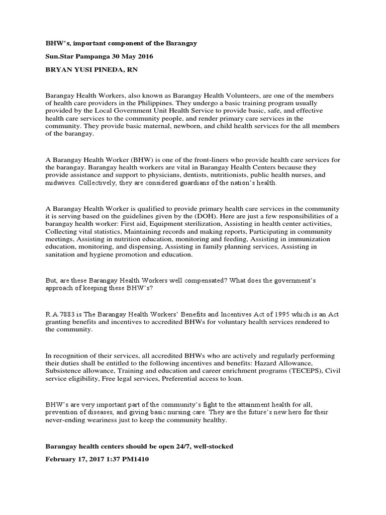 BHW | PDF | Health Professional | Health Care