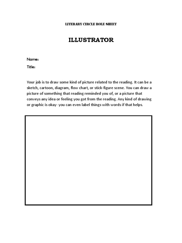 Literature Circle Role Sheets | PDF | Cognitive Science