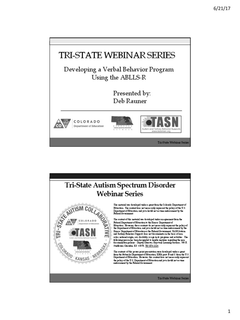 ABLLS-R Verbal Behavior Program Guide | PDF | Learning | Cognitive Science