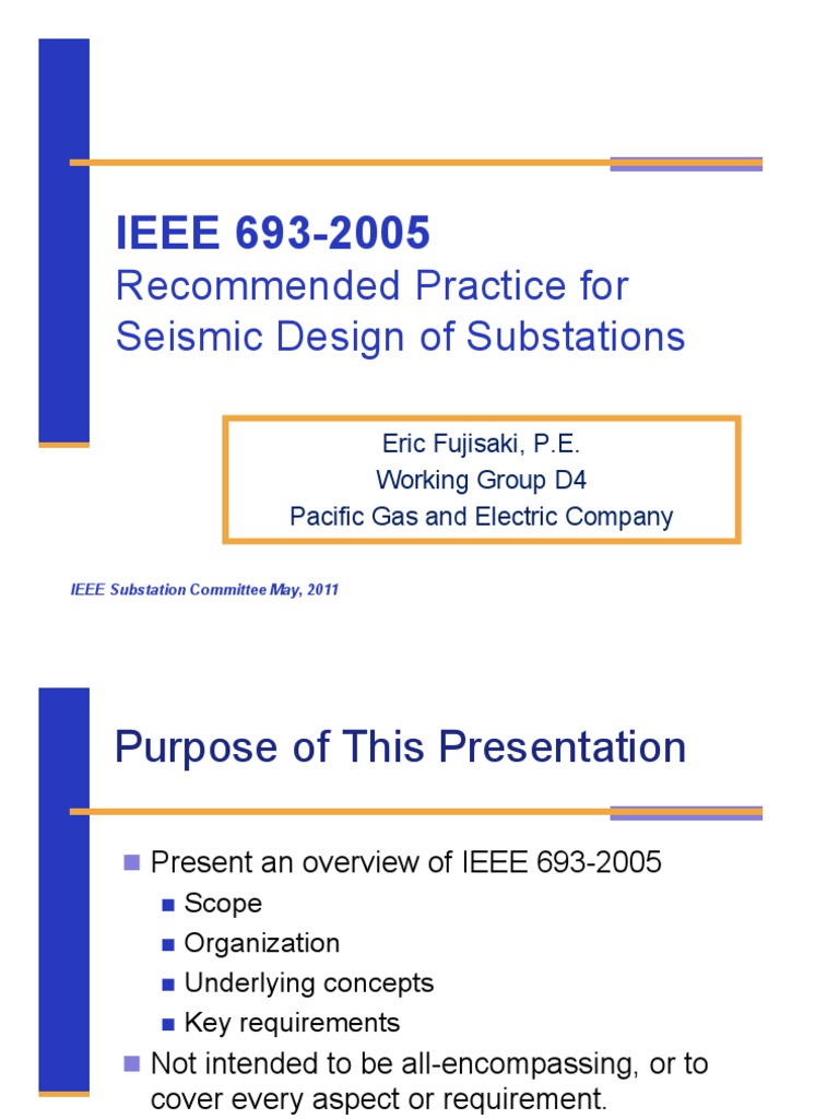 IEEE693 Tutorial3-2007c (Compatibility Mode) PDF | PDF | Electrical ...