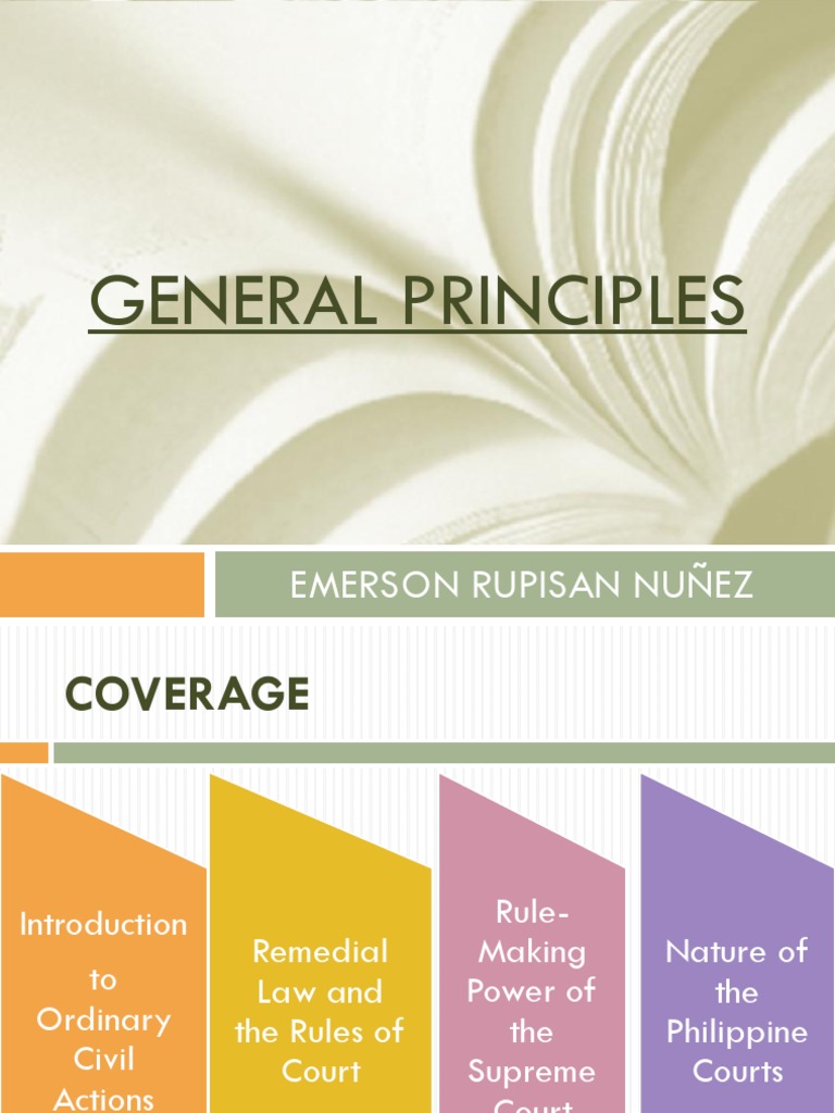 Chapter 1 General Principles PDF | PDF | Complaint | Pleading