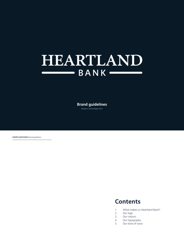 Heartland Bank Brand Guidelines - 3 October 2017 | PDF | Communication ...