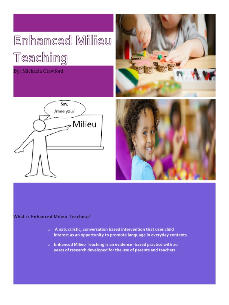 Enhanced Milieu Teaching Brochure | PDF | Communication | Semiotics