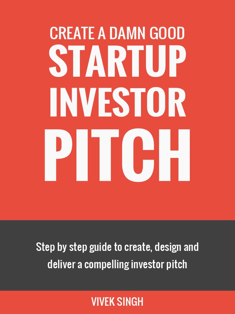 Startup Pitch PDF | PDF | Startup Company | Small Business & Entrepreneurs