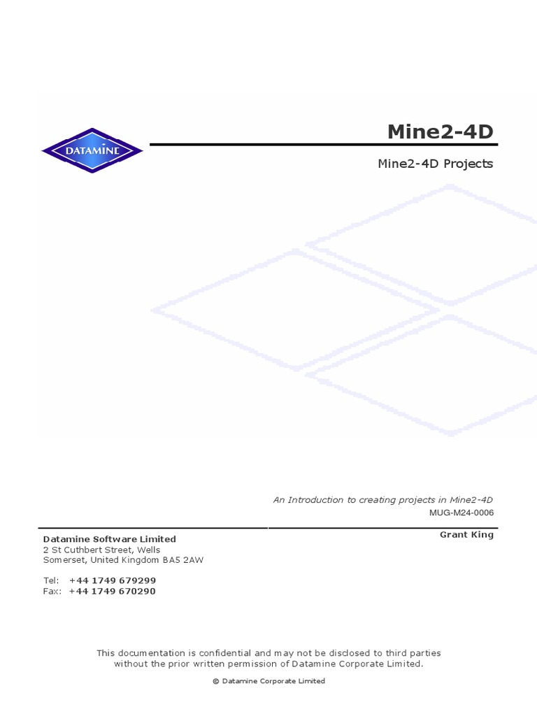Datamine Manual Mineria Subterranea 2 4D PDF | PDF | String (Computer Science) | Computer File