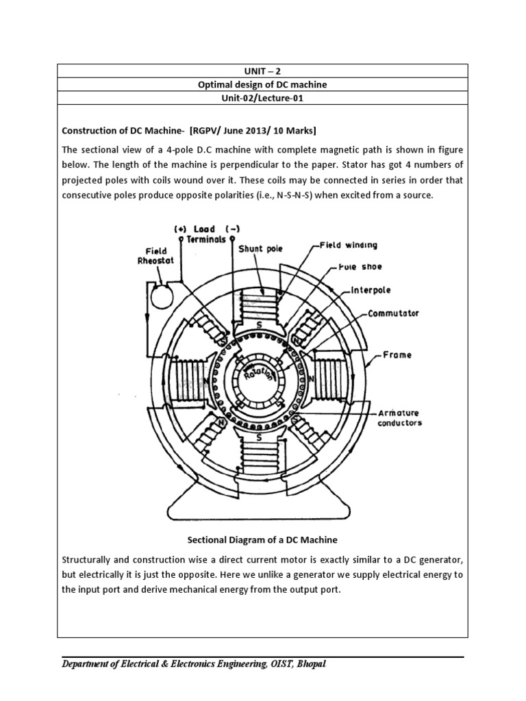 DC Machine Notes | PDF | Electric Motor | Electrical Resistivity And ...