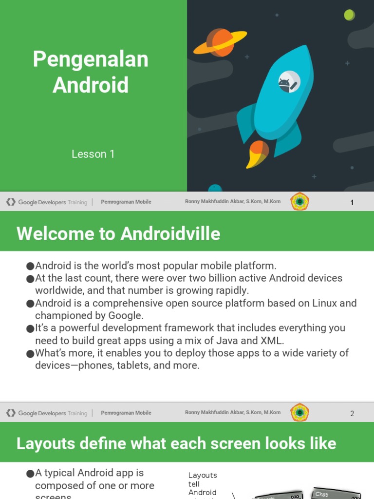 Lesson 1 Final | PDF | Android (Operating System) | Software Development Kit
