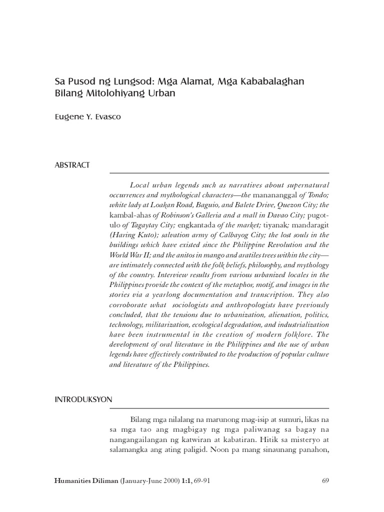 Sa Pusod NG Lungsod Mga Alamat Mga Kabab PDF | PDF