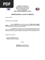 Certification of First Day of Service | PDF