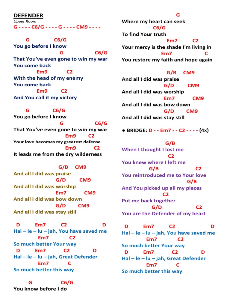 Defender (Upper Room) | PDF | Leisure