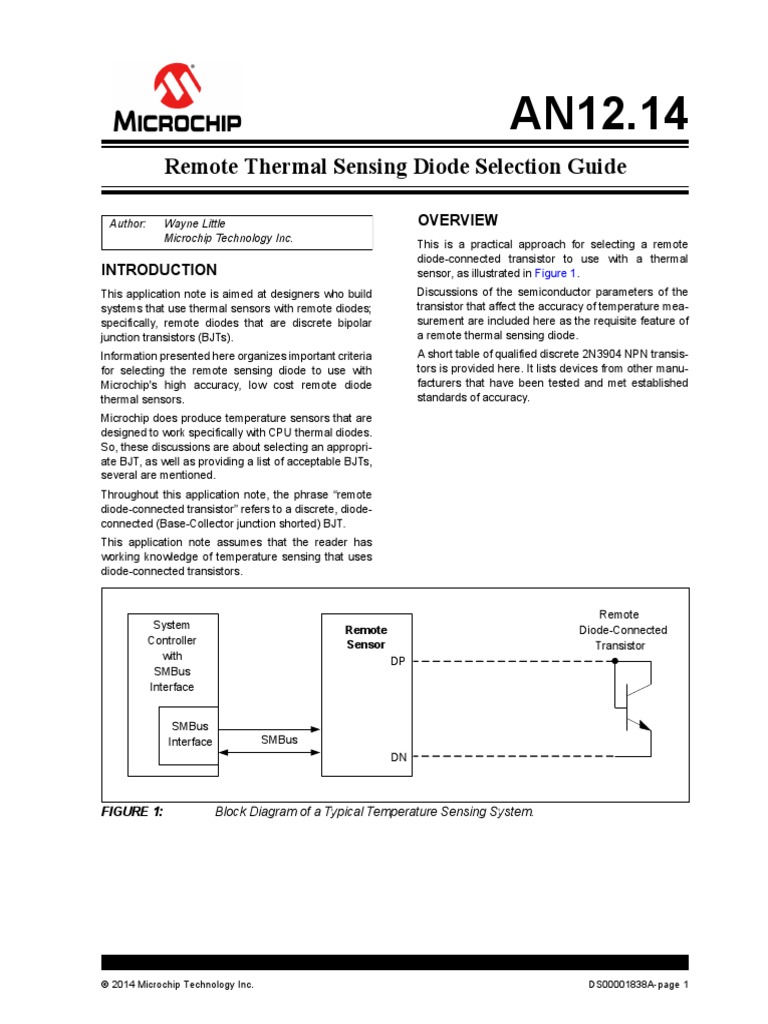 Remote Thermal Sensing Diode Selection Guide: Author: Wayne Little ...