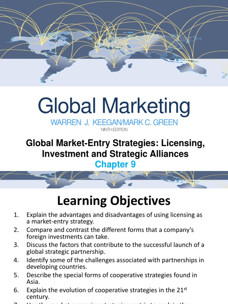 Global Marketing: Global Market-Entry Strategies: Licensing, Investment ...
