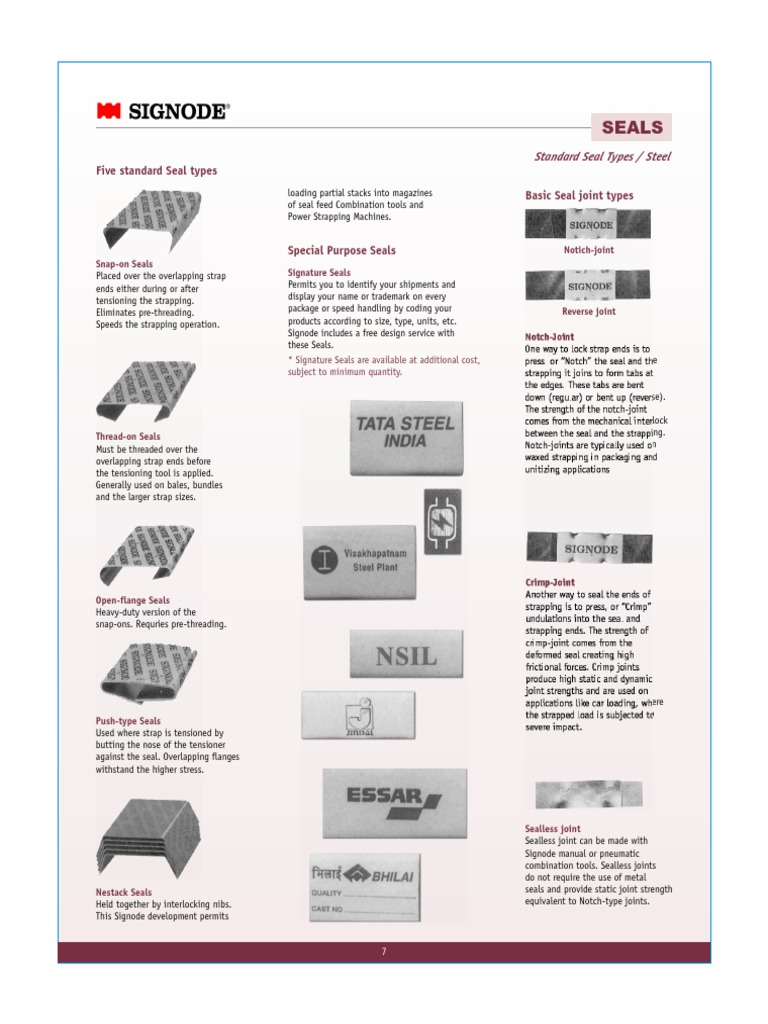 Seals: Five Standard Seal Types Basic Seal Joint Types | PDF ...