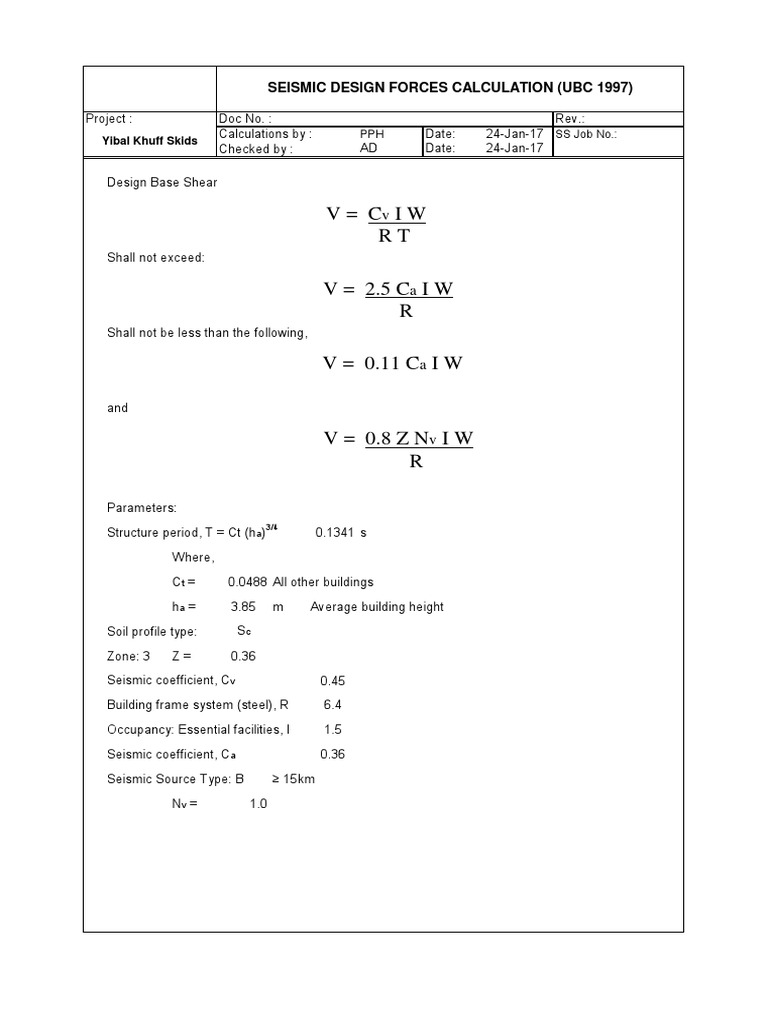 Seismic Design UBC 1997 | PDF