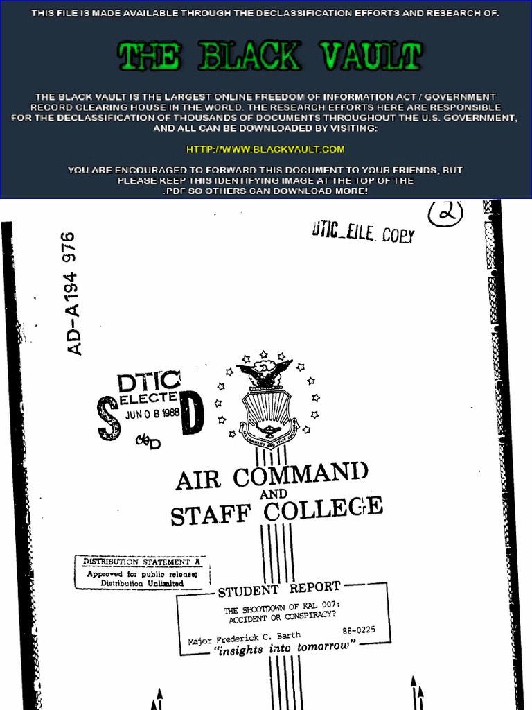 The Shootdown of KAL 007: Accident or Conspiracy? | PDF