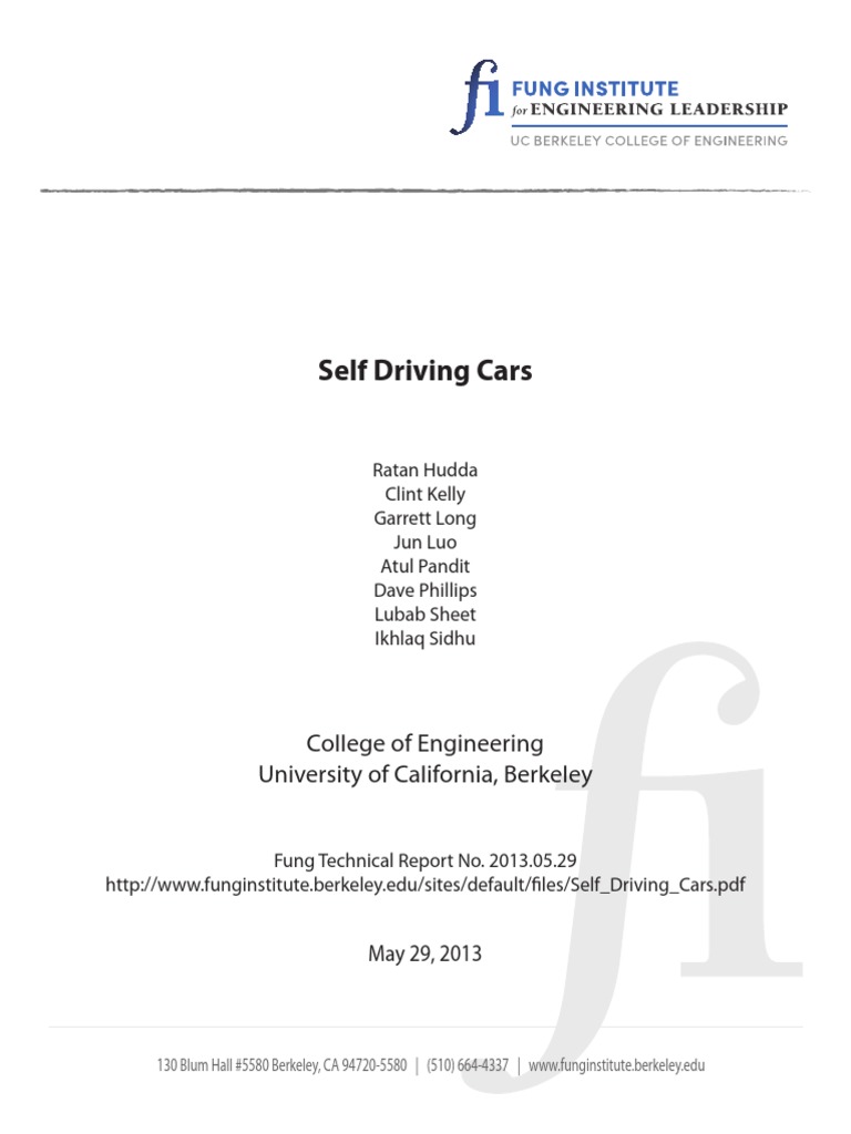 Self Driving Cars PDF | PDF | Lidar | Car
