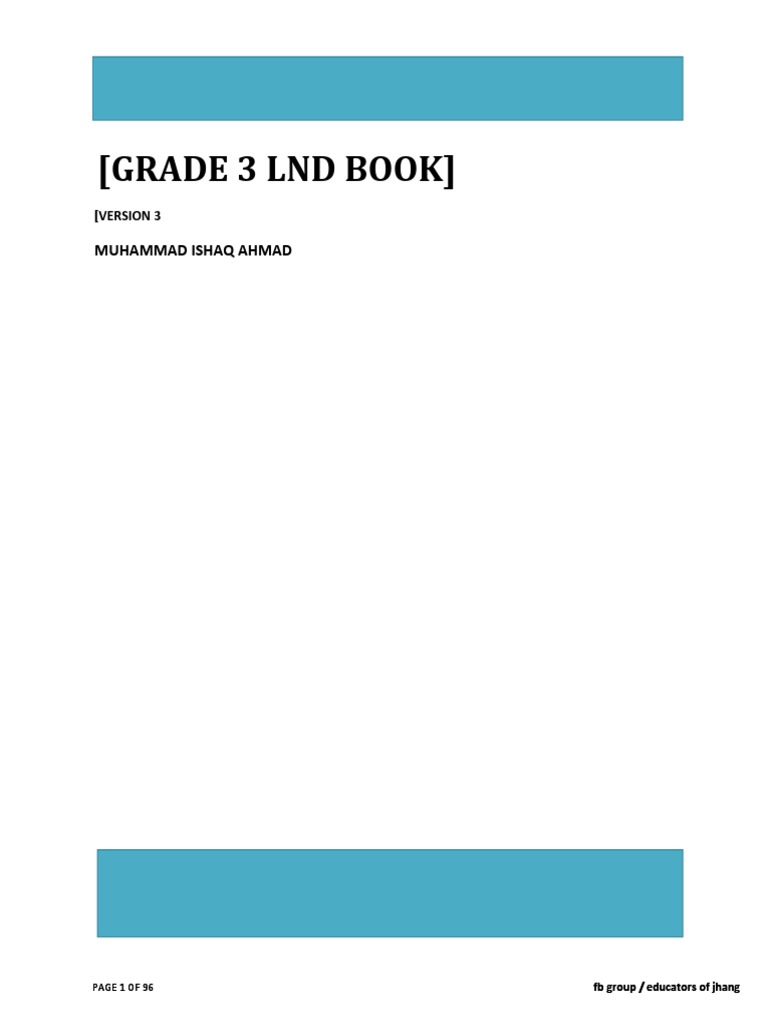 (Grade 3 LND Book) : Muhammad Ishaq Ahmad | PDF | Chicken | Subtraction