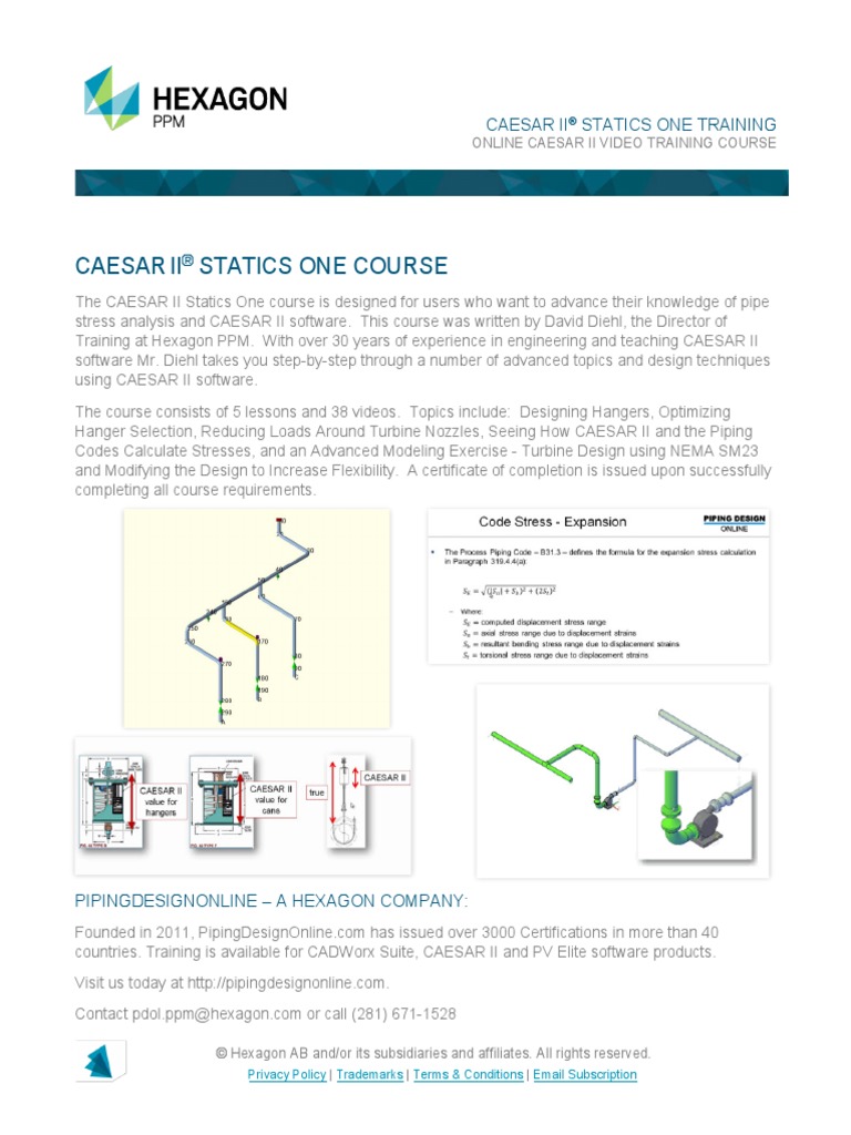 Caesar Ii Statics One Training | PDF