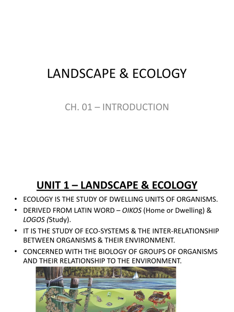 01 Introduction - Ecology | PDF | Ecosystem | Ecology