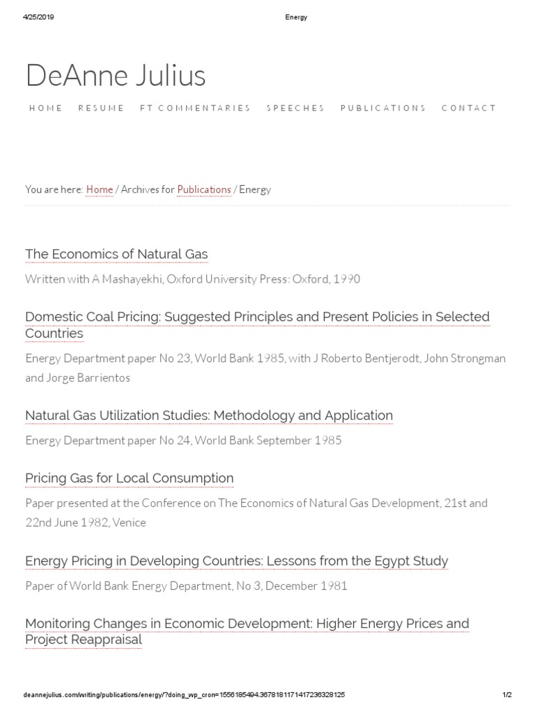 Deanne Julius: Home Publications | PDF