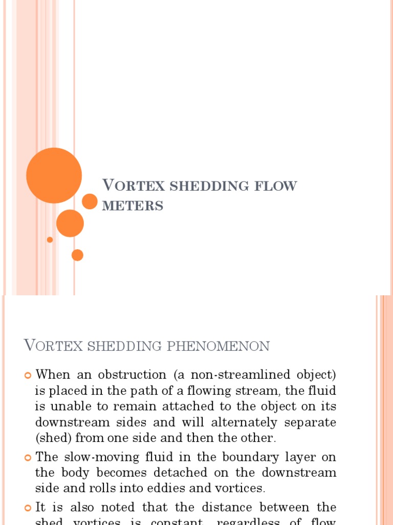 Vortex Shedding Flow Meter Guide | PDF | Vortices | Flow Measurement