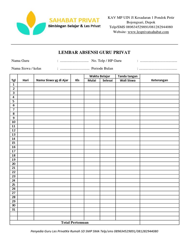 Absen Guru Baru | PDF