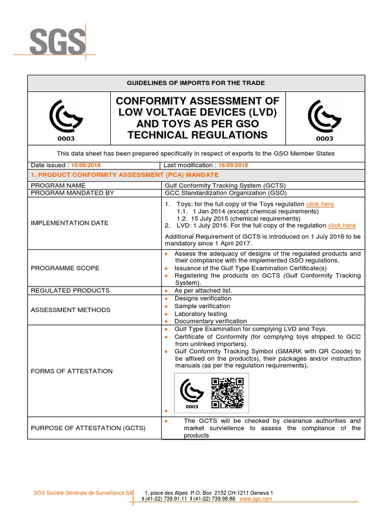 Guidelines for Assessing Conformity of Low Voltage Devices and Toys ...