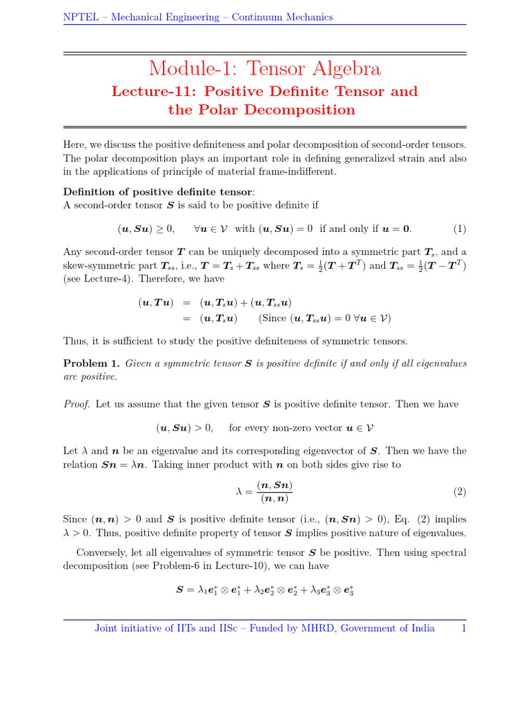 Advanced Mechanics of Solids by L. S. Srinath | PDF | Eigenvalues And Eigenvectors | Tensor