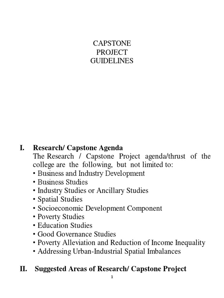 I. Research/ Capstone Agenda | PDF | Software Development | Software ...