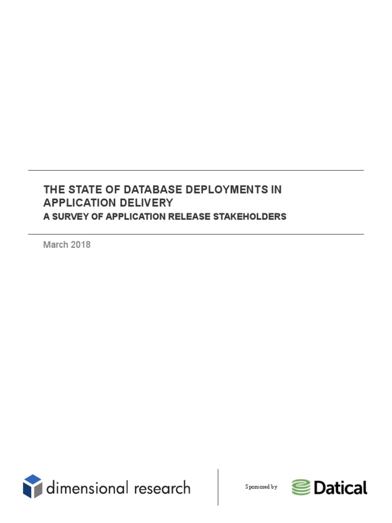 2018 State of Database Deployments in App Delivery | PDF | Ibm Db2 | Databases