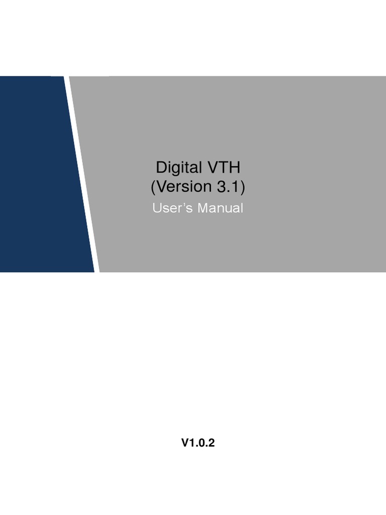 Digital-VTH - (Version-3 1) Users-Manual V1 0 22 PDF | PDF | Ip Address ...