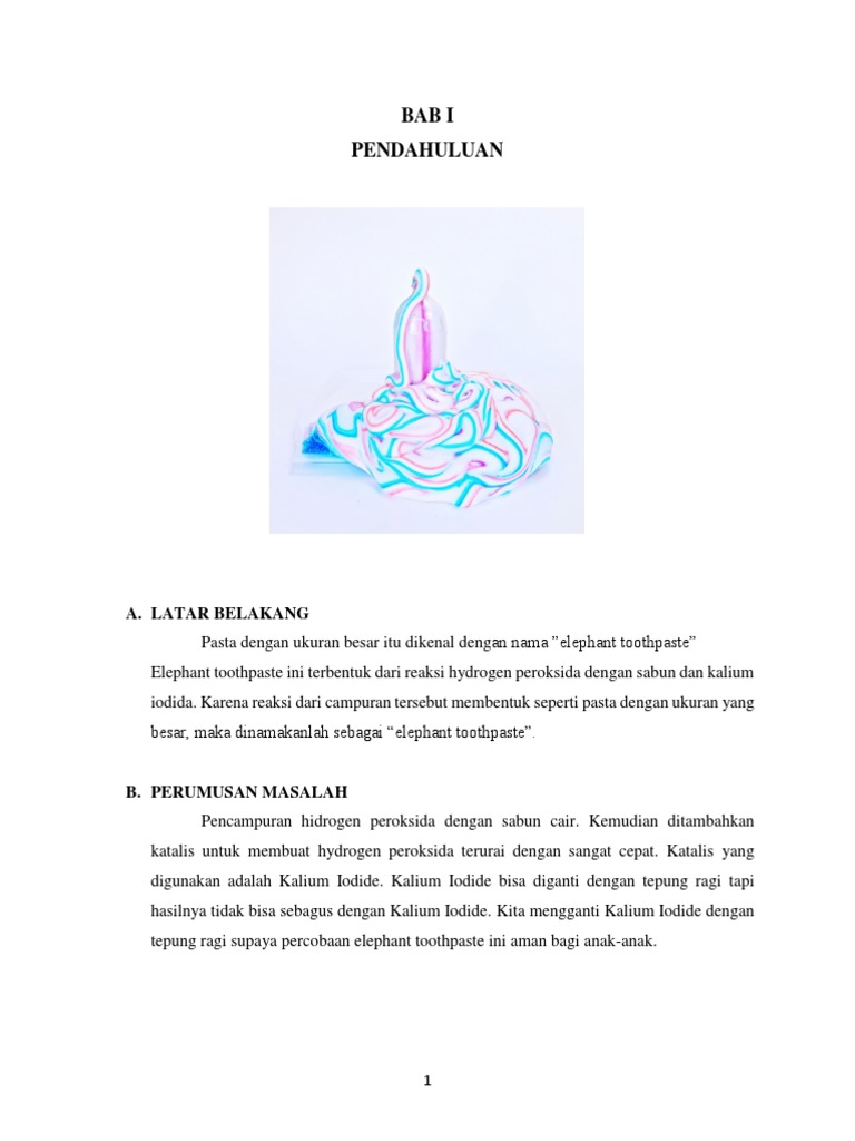 Elephant Toothpaste | PDF