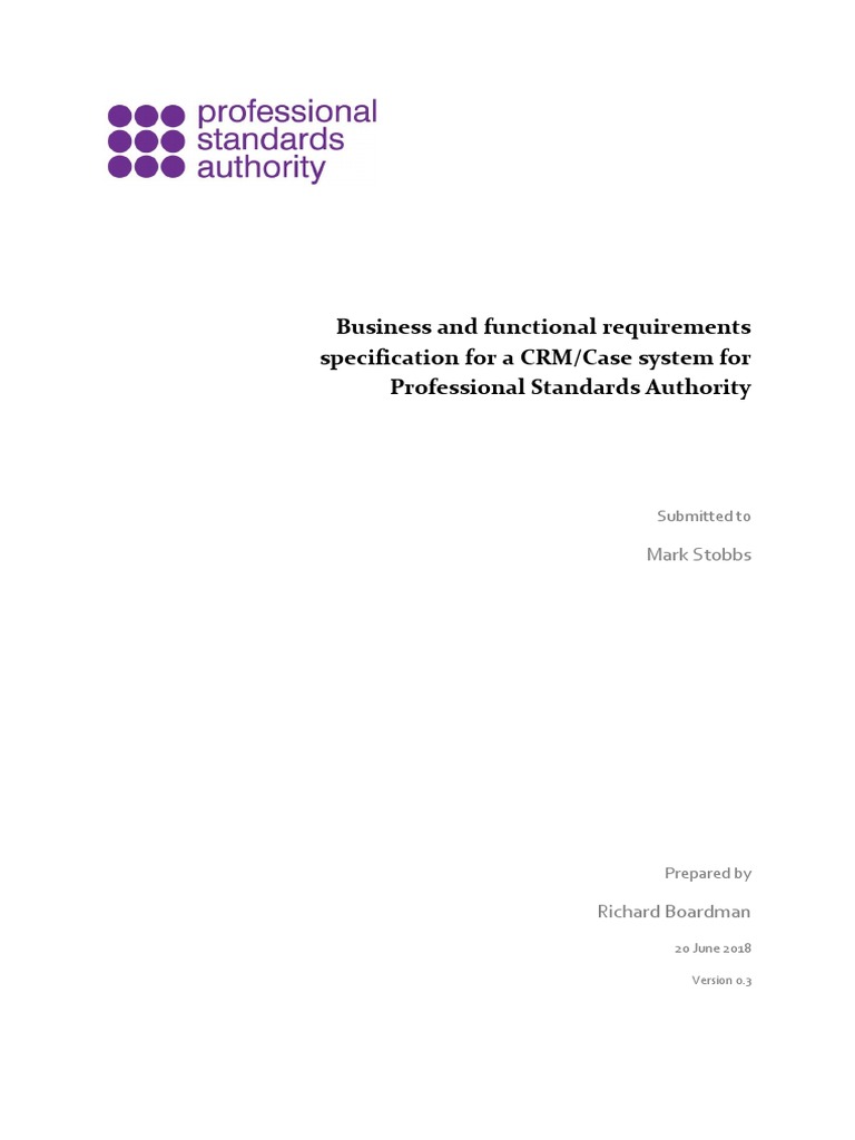 CRM System for PSA Standards | PDF | Barrister | Spreadsheet