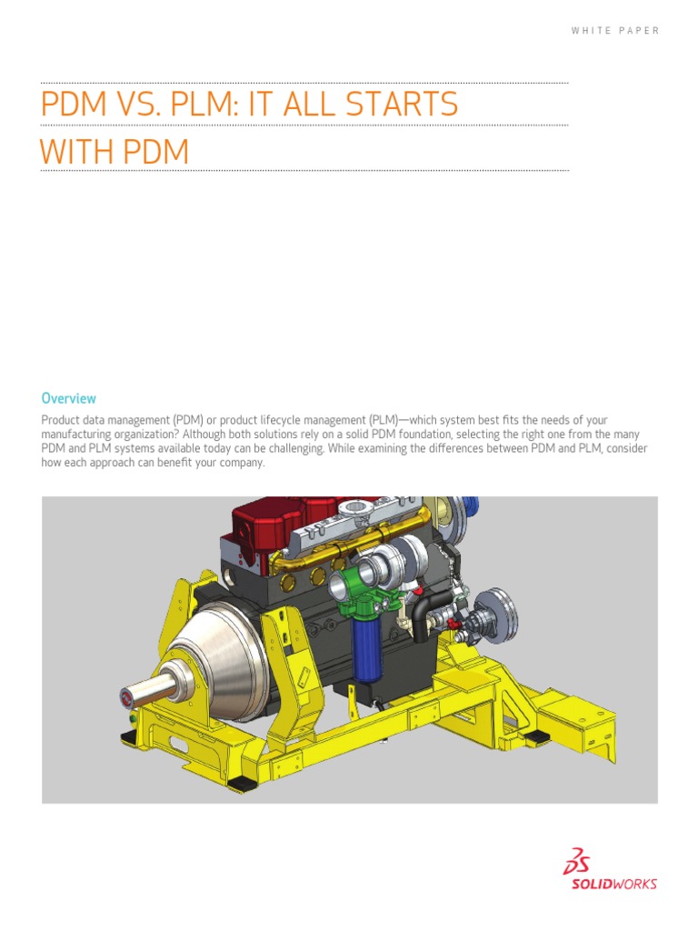 PDM vs. PLM: It All Starts With PDM: White Paper | PDF | Product ...