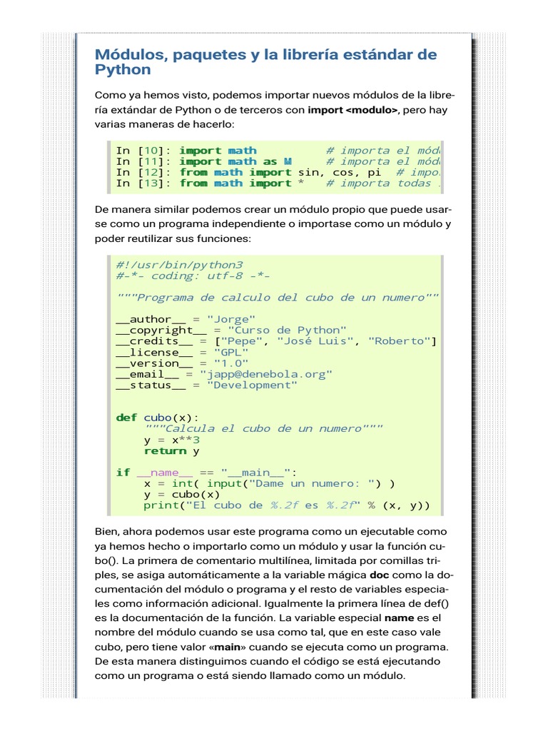 Python Modulos | PDF | Protocolo de transferencia de archivos | Biblioteca (informática)