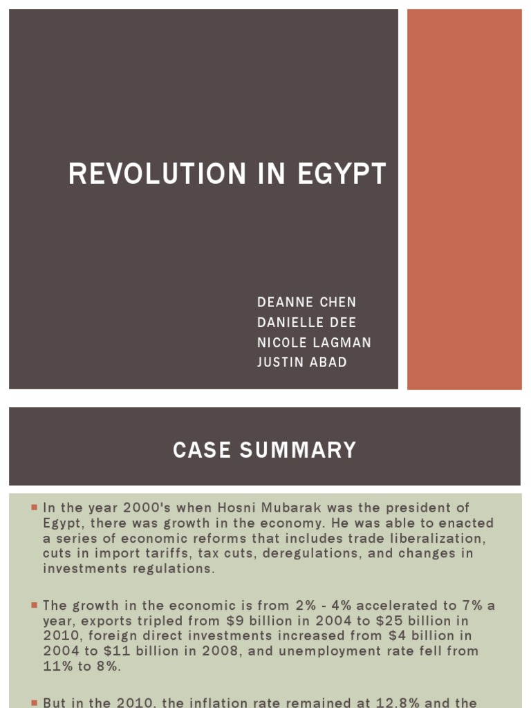 A Revolution for Economic Stability: Analyzing Egypt's Path Toward ...