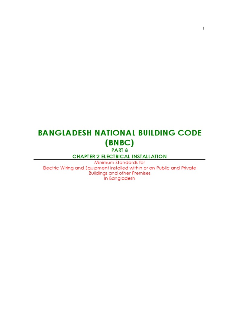 BNBC Handbook | PDF | Electrical Wiring | Ac Power Plugs And Sockets