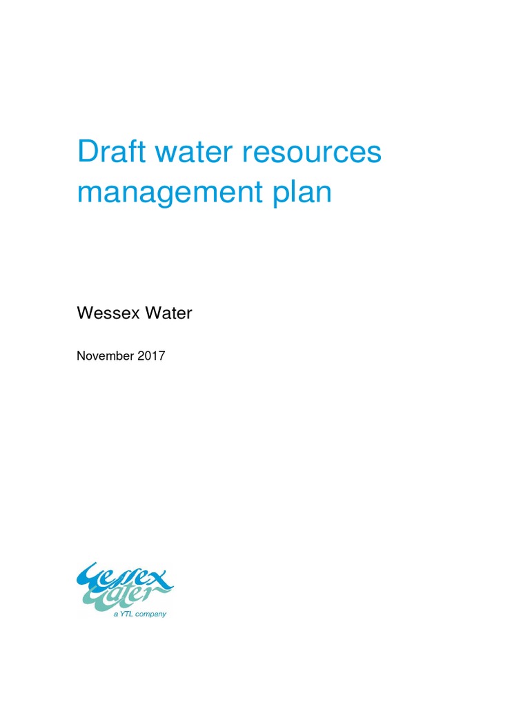 Wessex Water Draft Water Resources Management Plan 2019 Technical ...