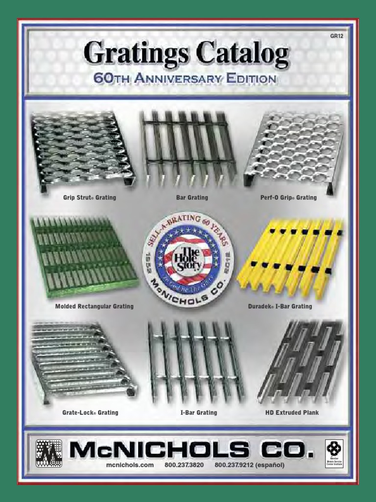 Mcnichols Gratings Catalog PDF | PDF | Screw | Stainless Steel