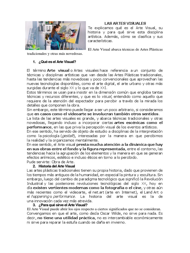 Las Artes Visuales | PDF | Estética | Artes (general)