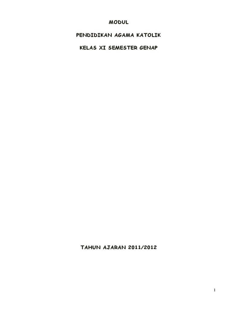 Modul Pak Sma Kelas Xi Sem 2 | PDF