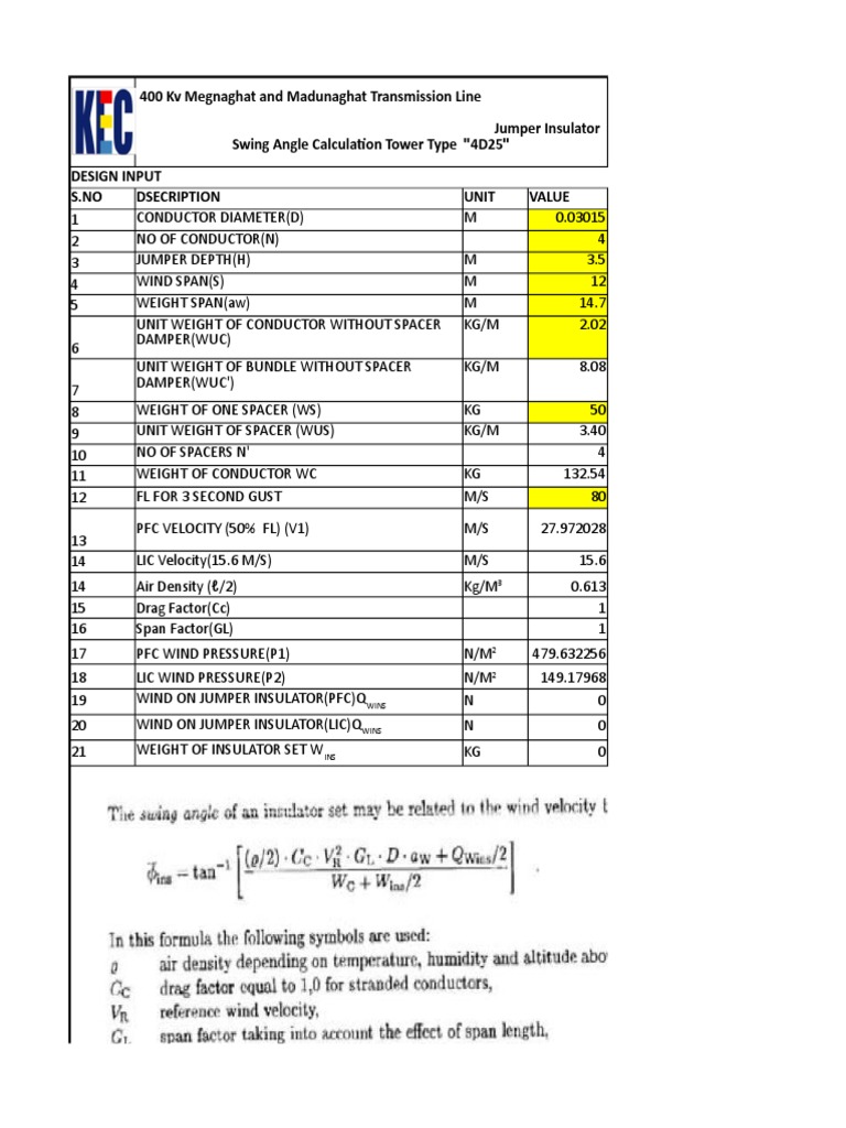 Swing Angle Calculation | PDF | Quantity | Continuum Mechanics
