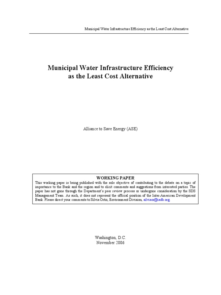 Financing Municipal Water | PDF | Drinking Water | Water Supply
