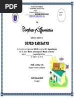 Certificate of Recognition Spta Bod Officers | PDF