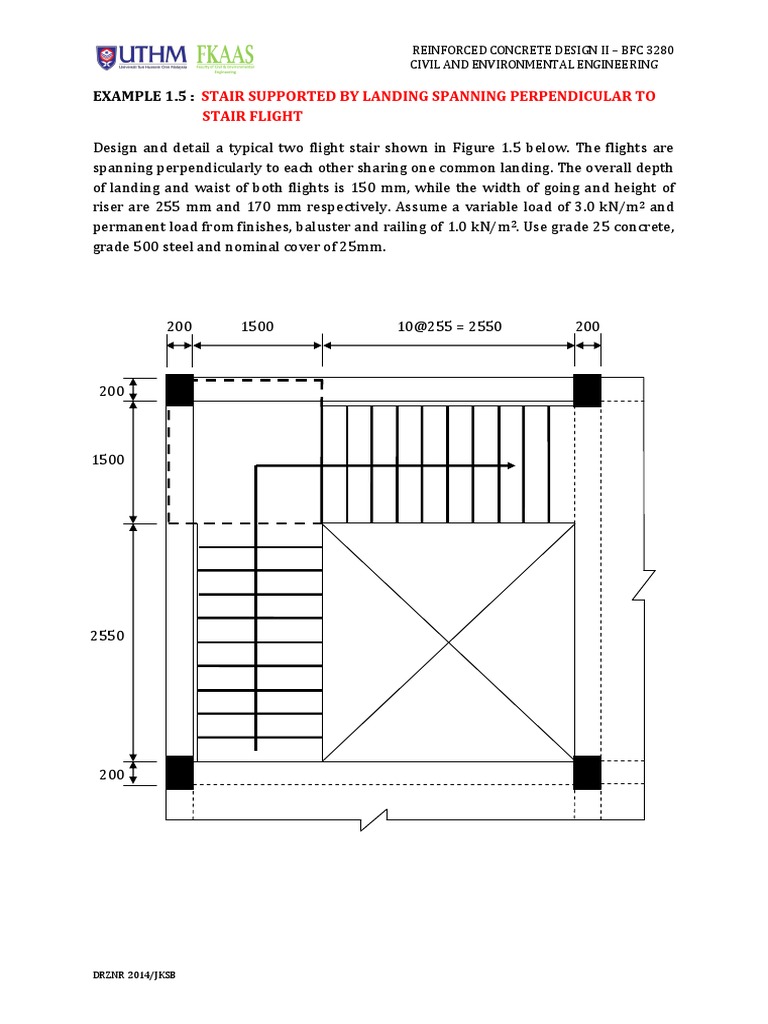 Example 1.5 - Quarter Turn | PDF | Reinforced Concrete | Concrete